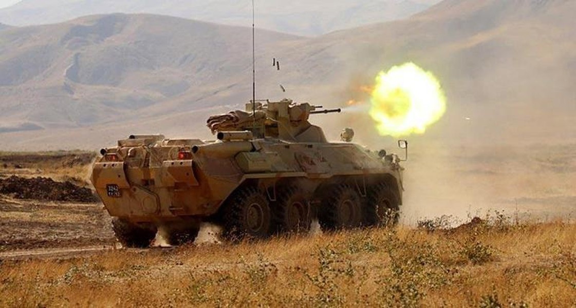 Sức mạnh khẩu pháo 2A72 cỡ nòng 30mm trên 'báo thép' BTR-82A Nga | Báo ...