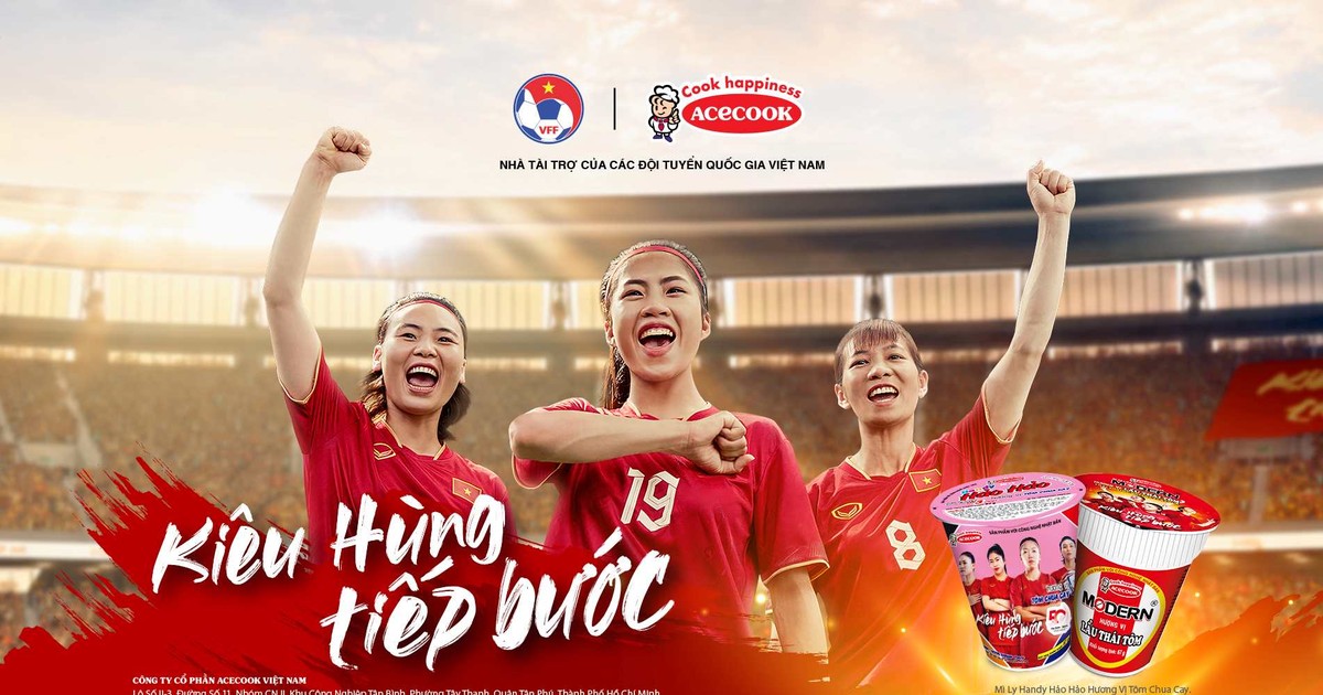 Acecook tiếp thêm sức mạnh cho hành trình kiêu hùng của đội tuyển nữ ...