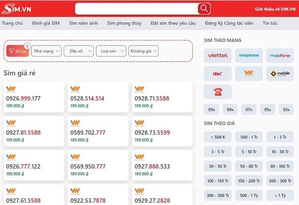 SIMVN mang tới trải nghiệm mua sim số đẹp dễ dàng và tiện nghi | Báo điện tử An ninh Thủ đô