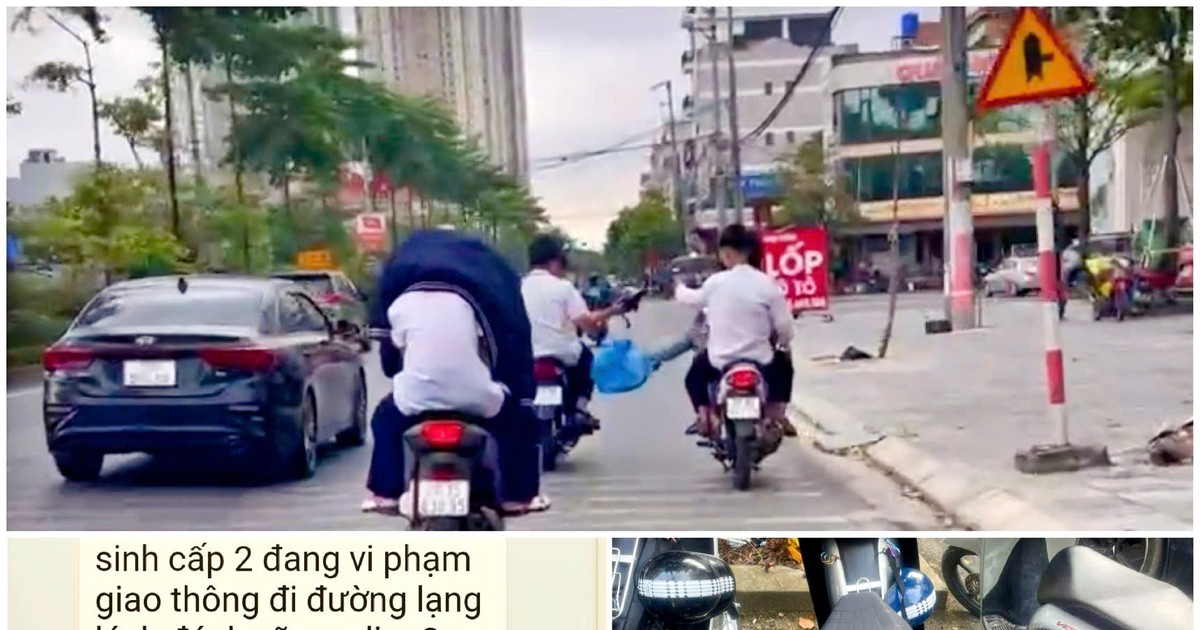 Xử phạt nhóm học sinh vi phạm giao thông trên QL32 từ ghi hình phản ánh ...